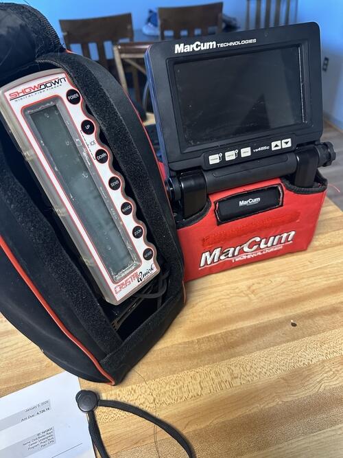 Marcum vs485c under water camera and ShowDown digital fish finder ...