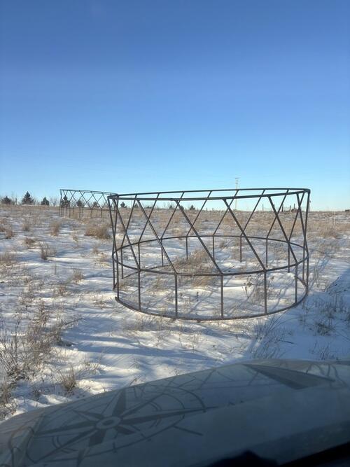 Bale feeder. These were made by a local welder. They are about 20 years ...