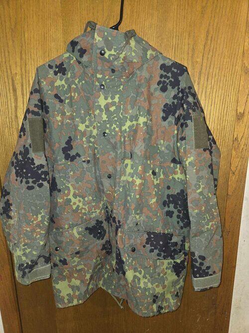 Original German Army GORE-TEX Flecktarn Camo Wet Weather Jacket 34-36 ...