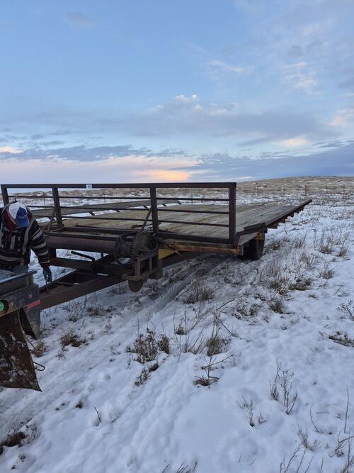 Davenport hay barge for sale hauls approximately 18 bales tires decent ...