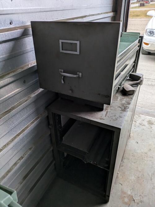 Fire proof file cabinet. Two drawer fire proof file cabinet. It is ...