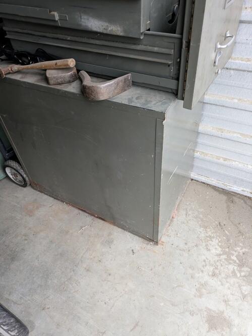 Fire proof file cabinet. Two drawer fire proof file cabinet. It is ...