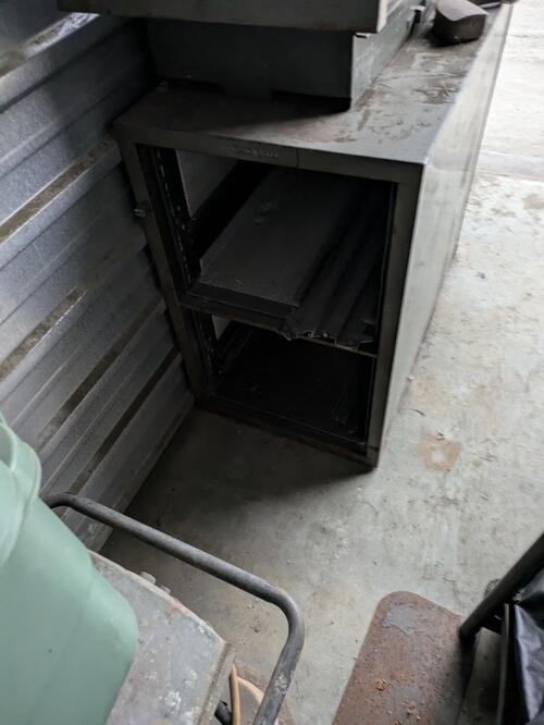 Fire proof file cabinet. Two drawer fire proof file cabinet. It is ...