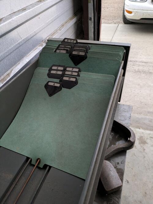 Fire proof file cabinet. Two drawer fire proof file cabinet. It is ...