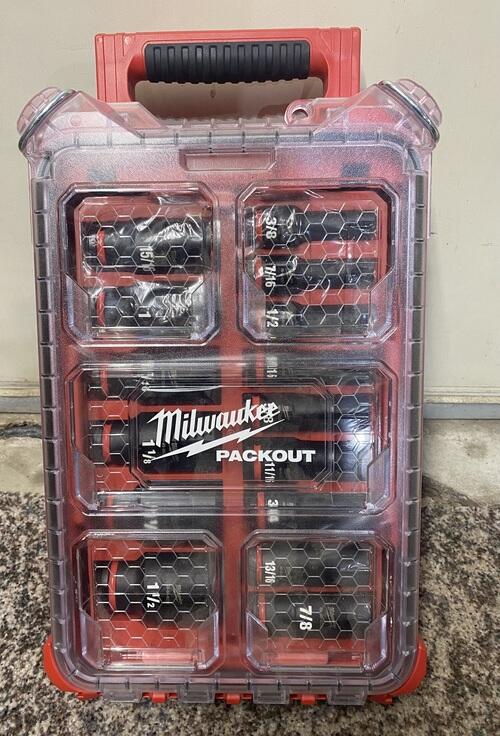 NEW MILWAUKEE SHOCKWAVE 15pc SAE PACKOUT IMPACT SOCKET SET | Bismarck, ND