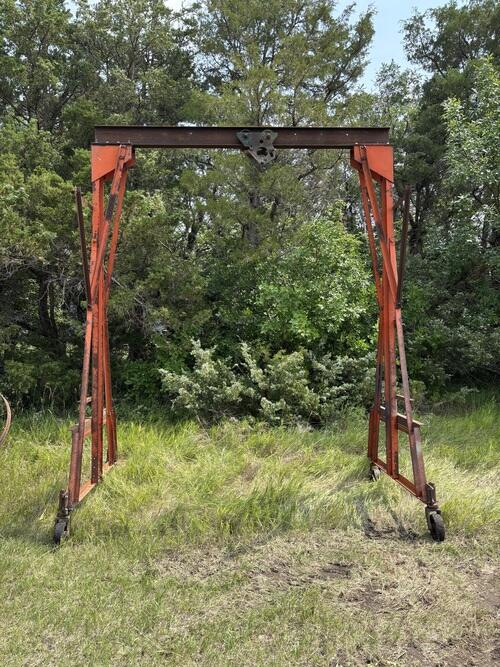 A frame hoist with trolley for sale. Manufactured by American Chain ...