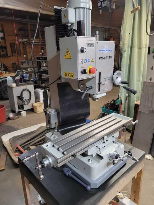 New PM833TV bench top milling machine. Purchased new in 2025. Used 2 ...