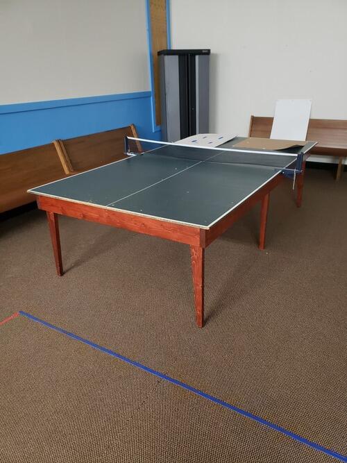 used ping pong table. Has wear and tear but was thinking it would make ...