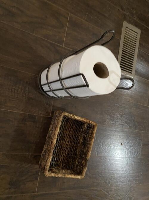Bathroom toilet paper holder and heavy box | Bismarck, ND