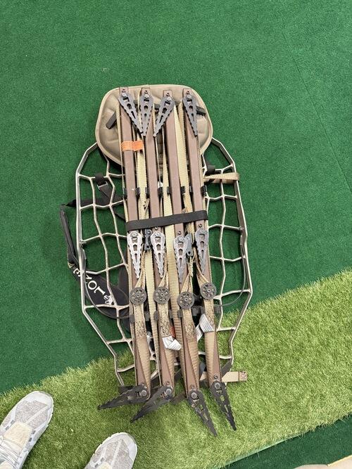 Lone wolf tree stand and climbing sticks. Like new Lone wolf alpha tree ...