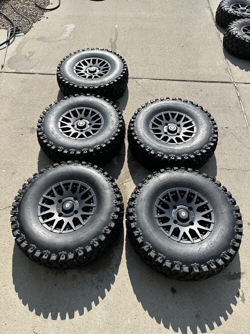 Aftermarket Side by Side Wheels and Tires Set with Matching Spare ...