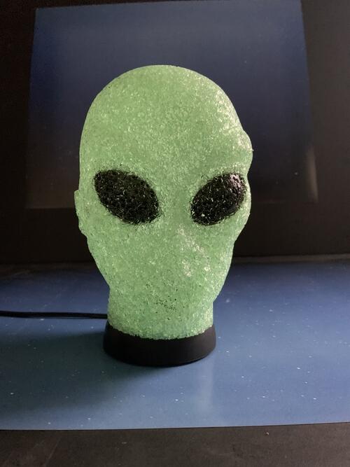 9 Spencers Gifts Light Up Alien Head UFO Lamp Y2K Neon Green Night ...