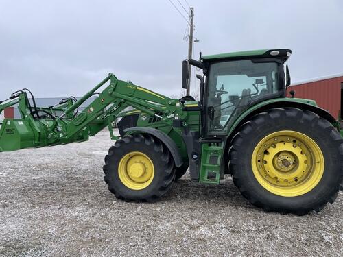 2020 John Deere 6155R IVT 608 Hrs 640R Self-Level Loader 9FT Bucket 5 ...