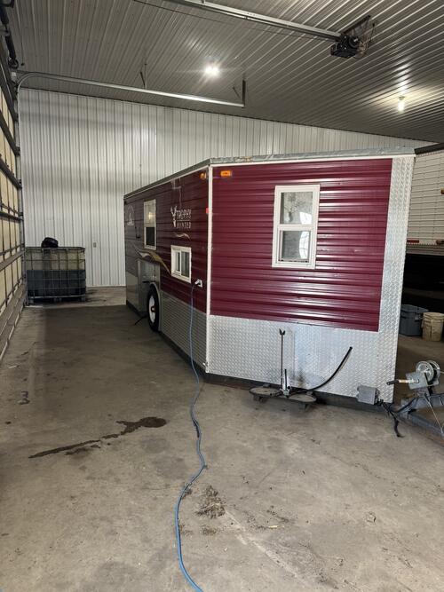 2010 Ice Castle 8x16, Trophy Hunter addition. Needs a new back window ...