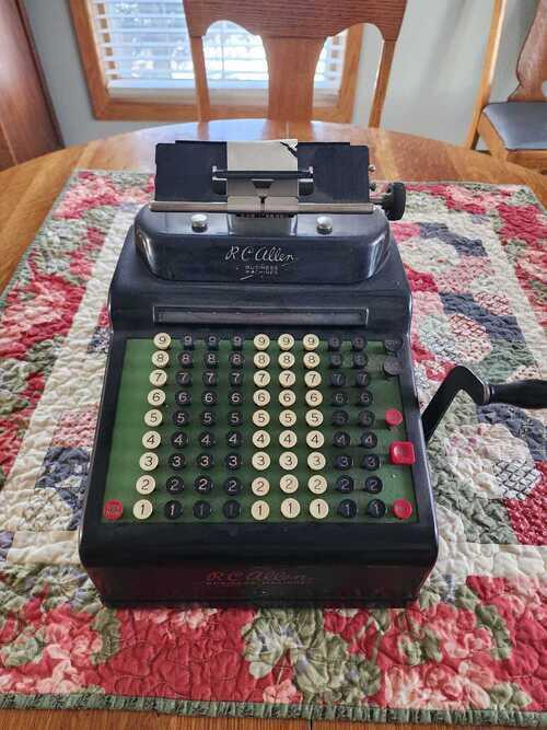 Antique R.C. Allen figuring (adding) machine. | Bismarck, ND