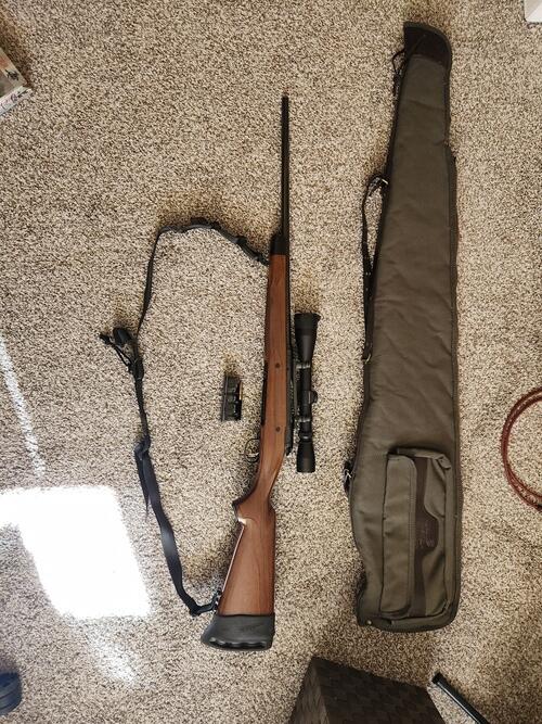 SAVAGE bolt action rifle in 270. Has a Leopold scope zeroed to 200 yds ...