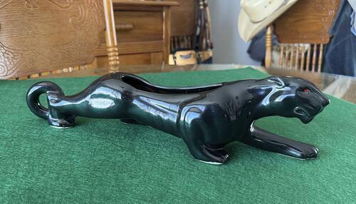 Ceramic Black Panther Planter | Baldwin, ND