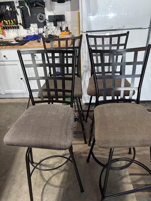 FREE!! 4 counter chairs. Seat is 27" high from floor. 3 chairs are same ...