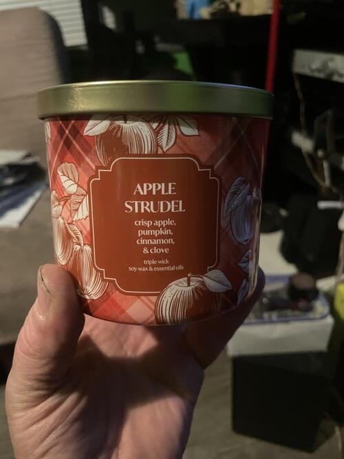 Distant Lands - Apple Strudel Wax Candle. Size - 3.66" H x 4.09" Dia ...